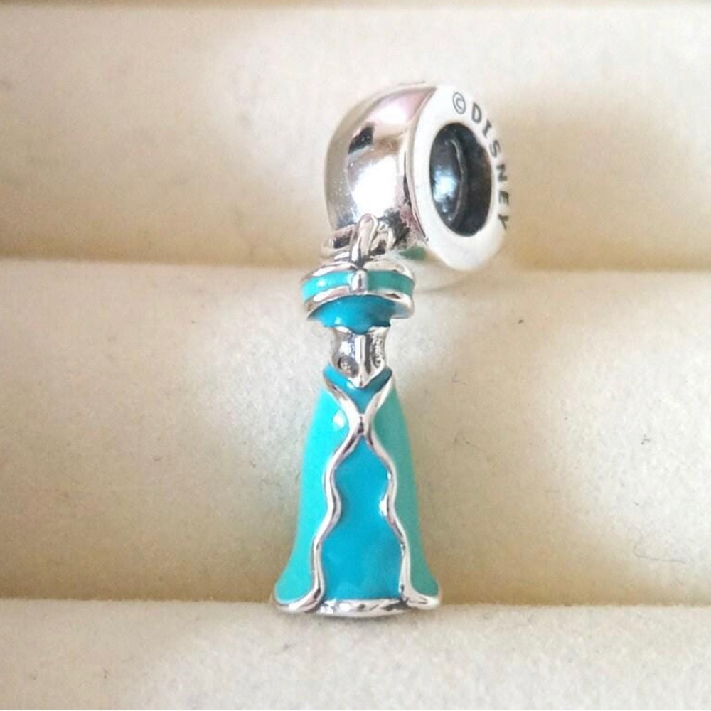Disney Pandora Jasmine Silver And Blue Enamel Bracele… - Gem